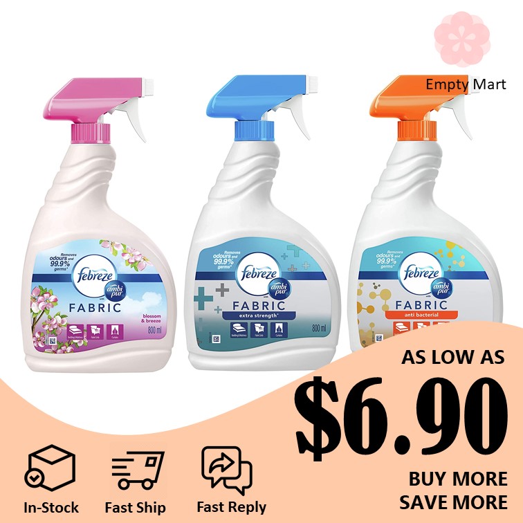 Febreze ambi pur Fabric Refresher Spray Extra Strength Anti-bacterial ...