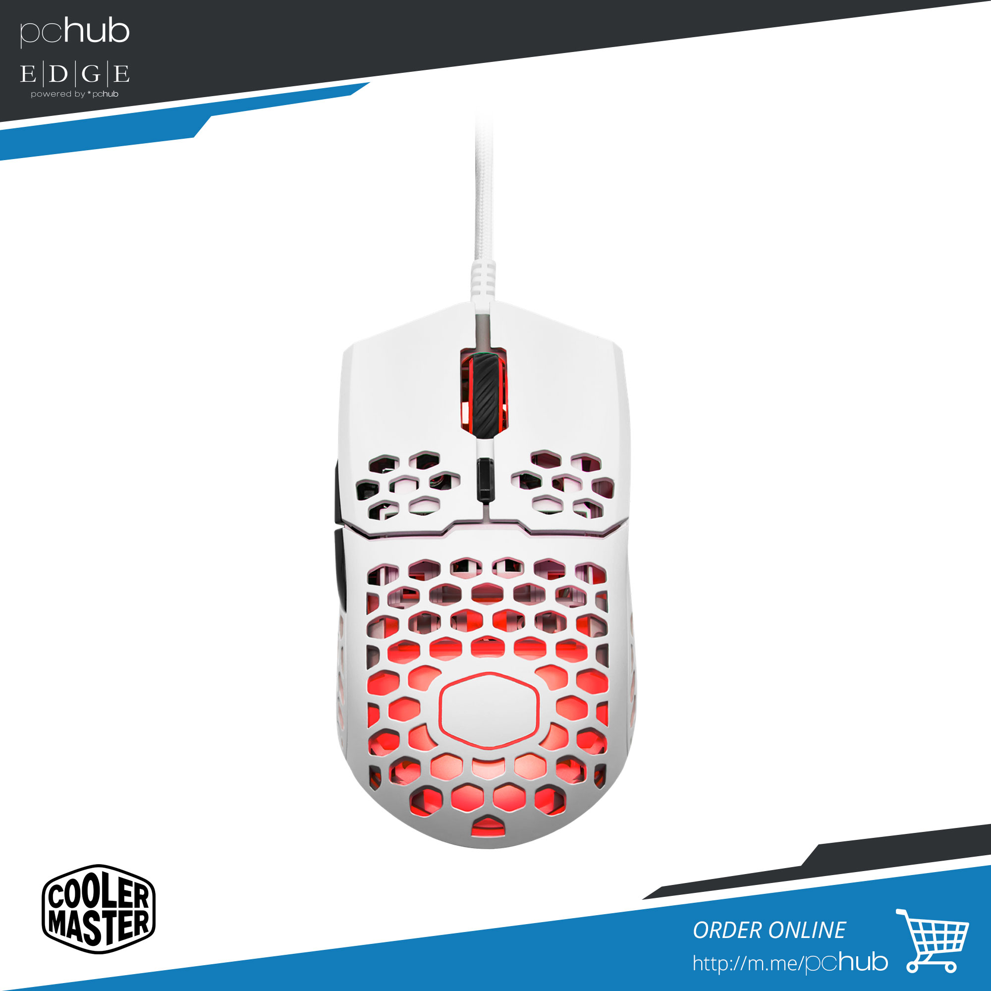 CM Cooler Master MM711 RGB Matte white, gaming mouse, PixArt PMW3389 ...