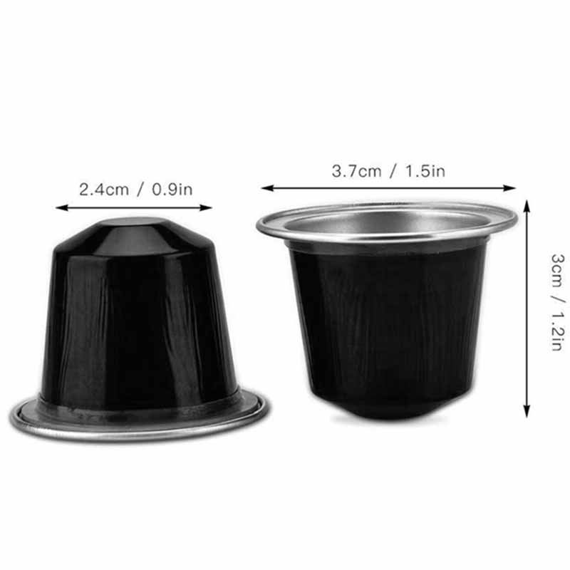100 Sets Refillable Coffee Capsule Cup Disposable Nespresso Pod for ...