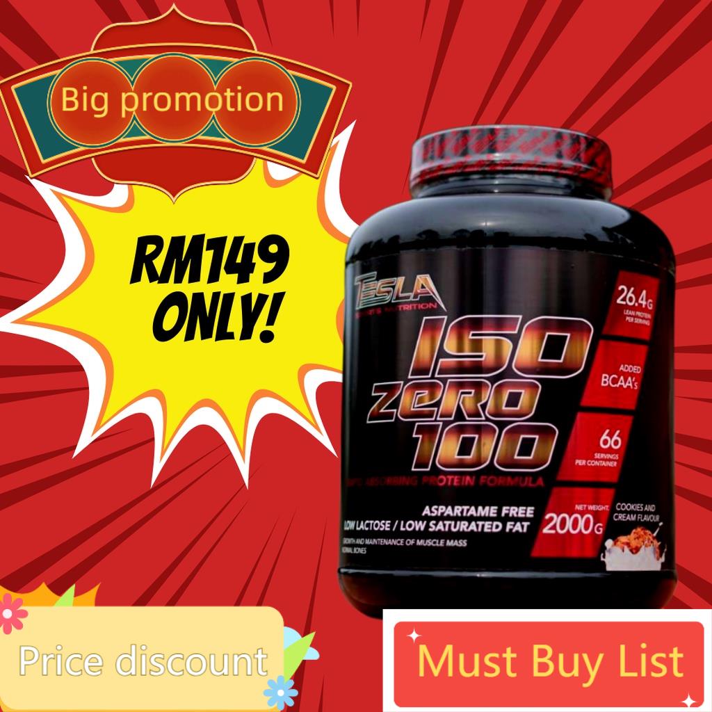 ⭐Personal care⭐ Whey Tesla Iso Zero Isolate Whey Protein 2kg♘ | Lazada