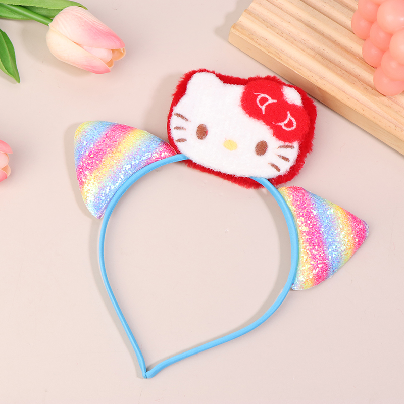 Cartoon Hello Kitty Hair Band KT Cat Headband HairHoop Face Wash Makeup ...