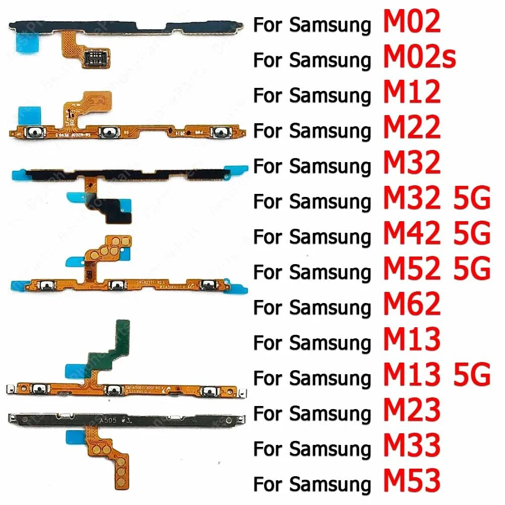 Volume Mute Switch Power On Off Flex Cable For Samsung Galaxy M33 M53 ...