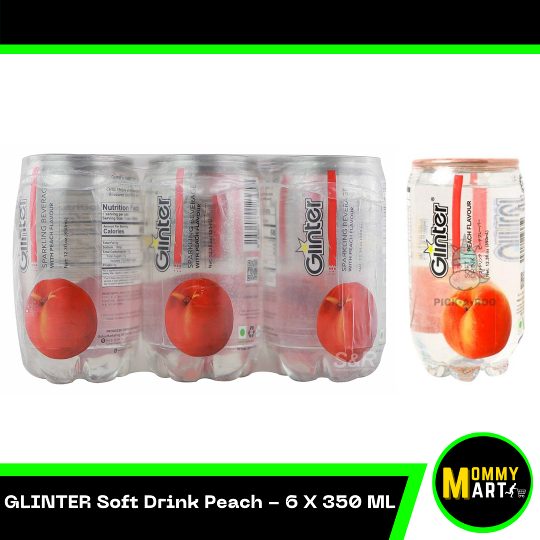 GLINTER Soft Drink Peach - 6 X 350 ML | Lazada PH