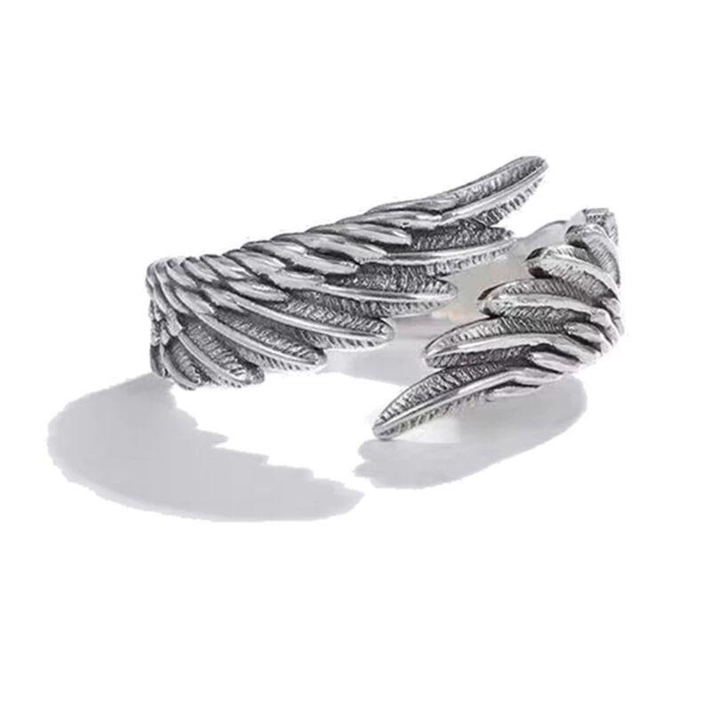Angel and Devil Wings Ring Niche Vintage Open Ring Female Male Couple ...