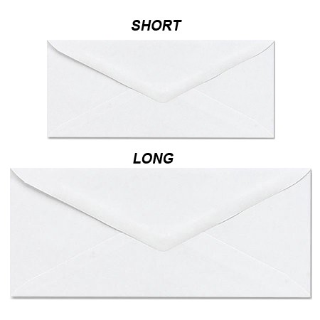 [DKI ENTERPRISES] 50pcs White Mail Envelope [Sobre] [Long or Short ...