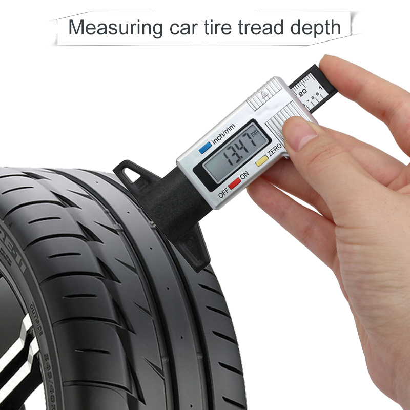 【ObsidianOutpost 】0-25mm Tire Depth Measurement Ruler Digital Caliper w ...