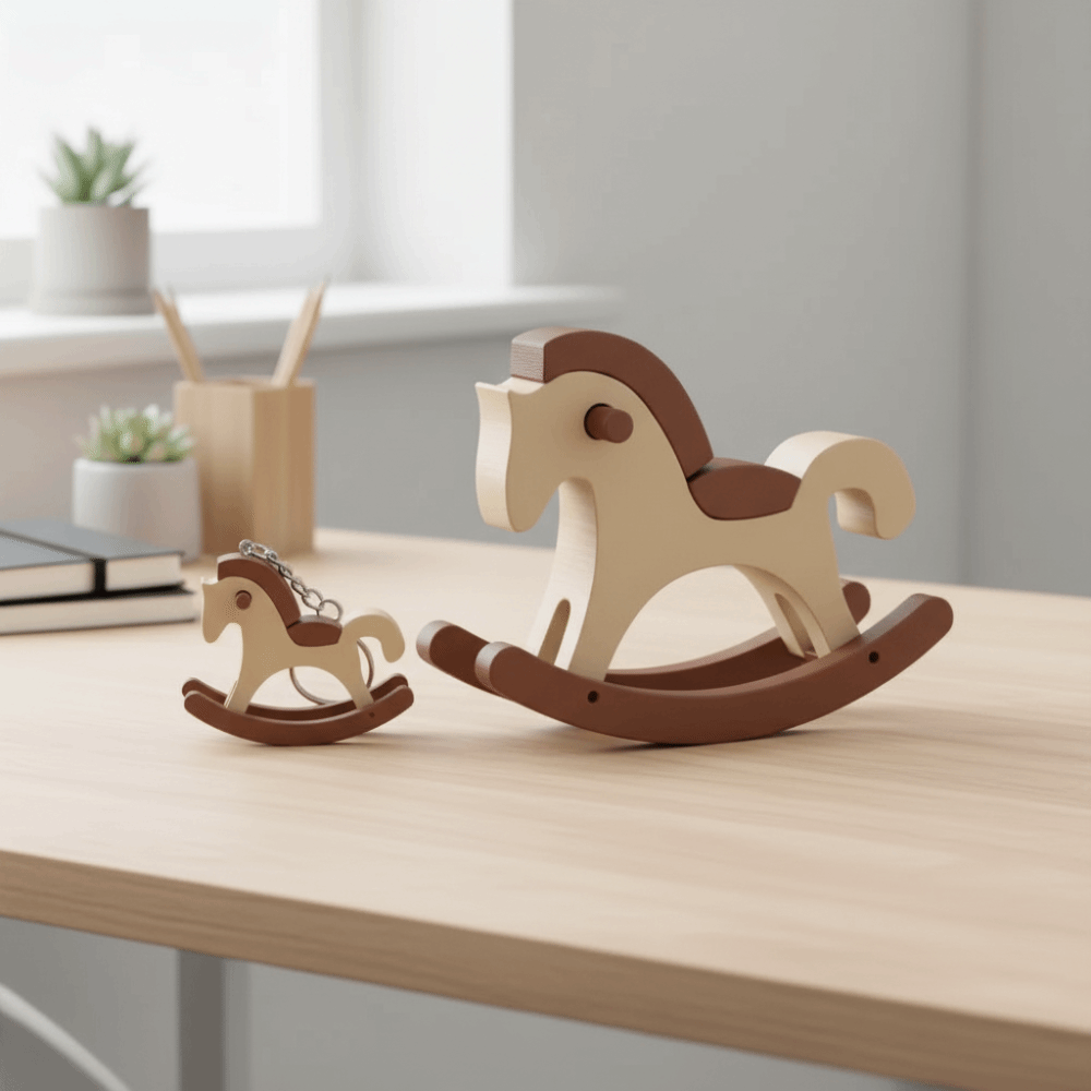 Good Chinese Style 3D Printed Pony Ornament Funny Unique Horse Keychain ...