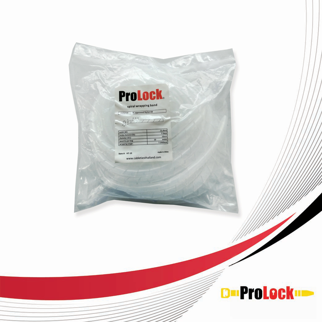ProLock ไส้ไก่พันสายไฟขนาด 6 มม. - 10 มม. (สีดำ / สีขาว) | Lazada.co.th