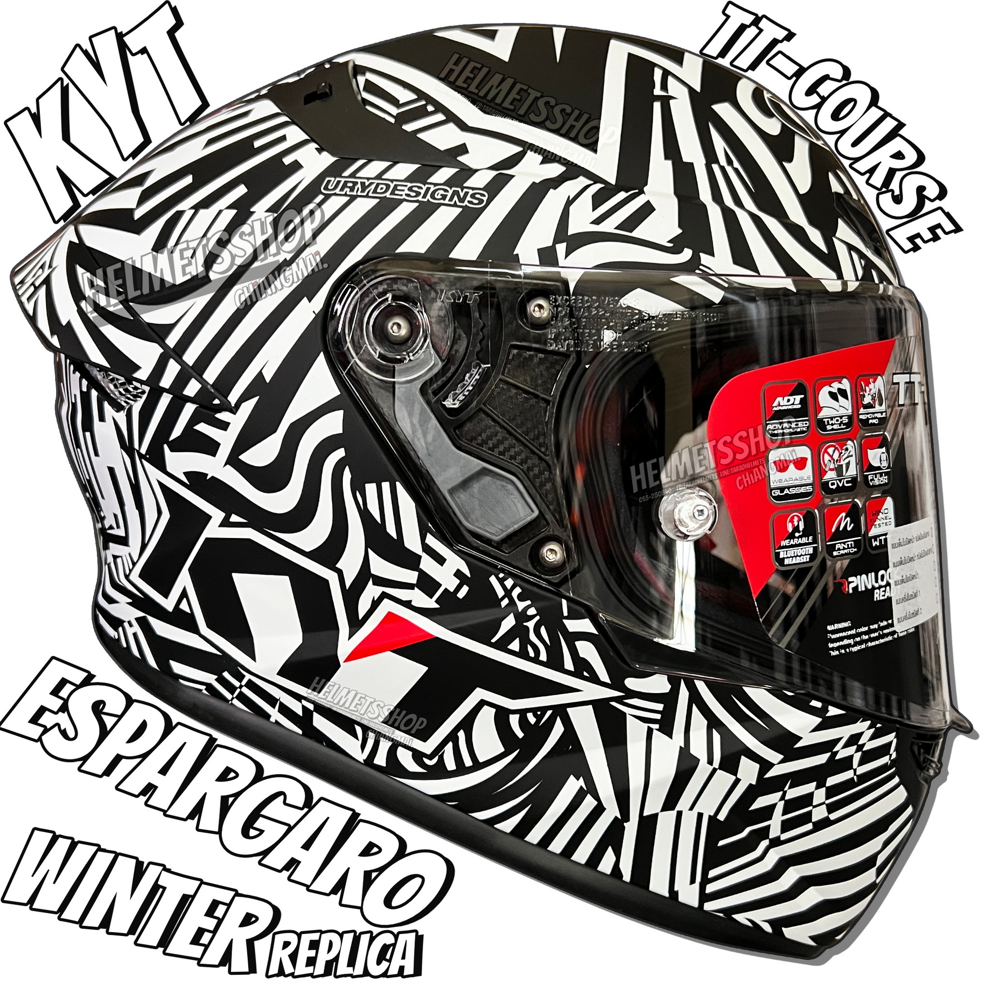 Kyt Tt Course Espargaro Winter Test 2020 Replica [ เต็มใบ ] [ แว่นชั้น
