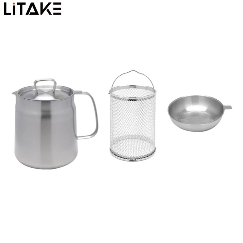 Cooking Oil Filter Stainless Steel Oil Filter Pot With Filter Fried ...