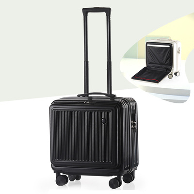 18 Inch Small Travel Trolley Case with Front Opening 360 ° Universal ...