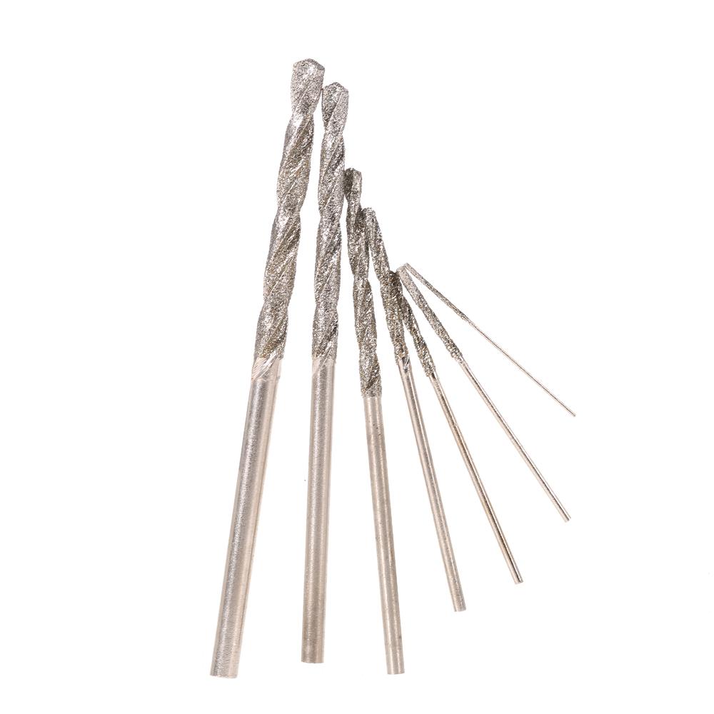 7pcs High Hardness Diamond Coated Twist Drill Bit Set Needle Drills ...