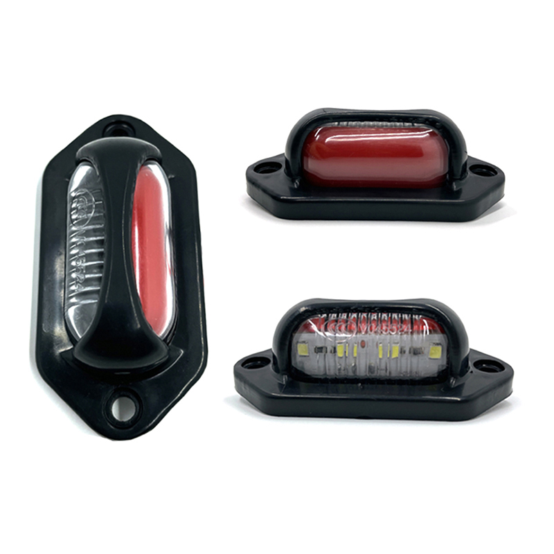 1Pc 12V 24V LED License Plate Light Chrome Number Plate Light ...