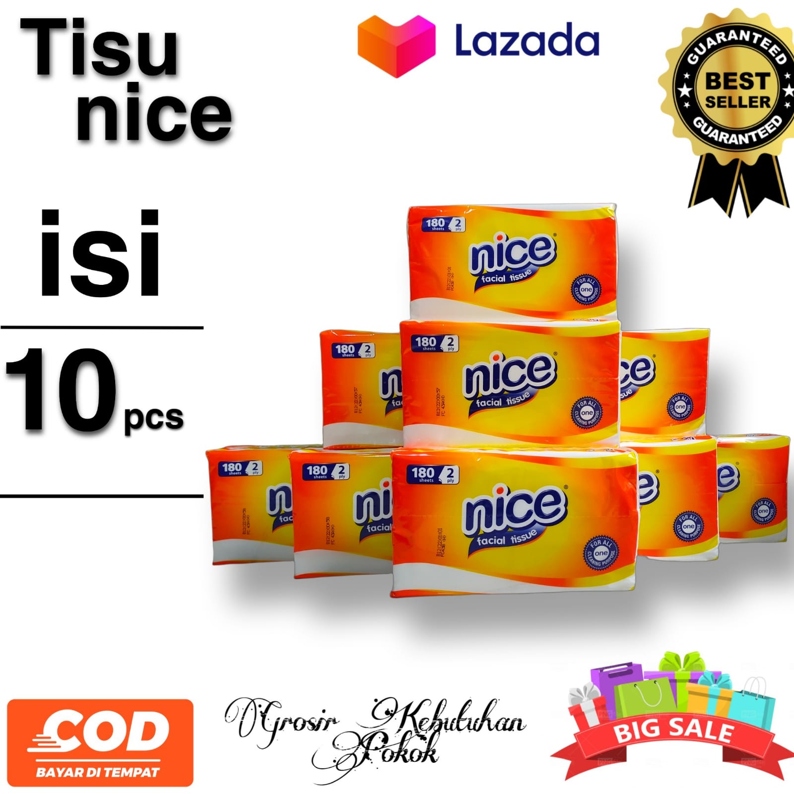 TISU NICE 3 pcs Kemasan BARU facial tisu nice living hemat promo | Lazada Indonesia