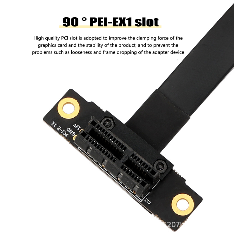 PCIE X1 Riser Cable Dual 90 Degree Right Angle Extension Cable PCI ...