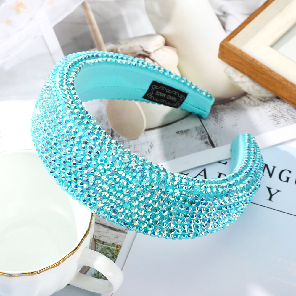 New Baroque Diamond Crystal Hair Band Pure Color Headband for Dance ...