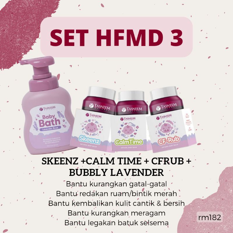 Balm Tasneem untuk Bayi Set Kulit Sihat Demam HFMD | Lazada