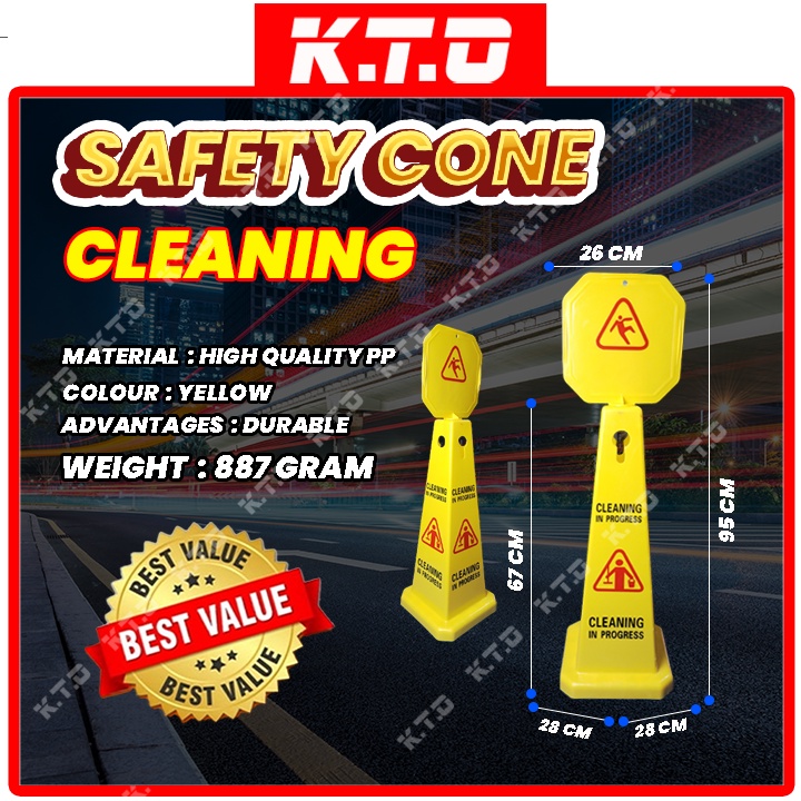 Safety Caution Warning Cone Square Sign Road Cone No Parking Cleaning ...