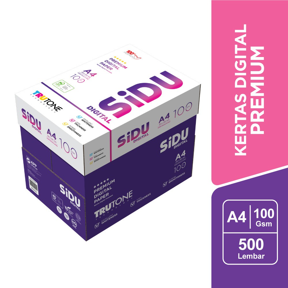 [BMS Stationery] SiDU Kertas Fotocopy 100 GSM A4 - 1 Boks = 4 Rim - SDU ...