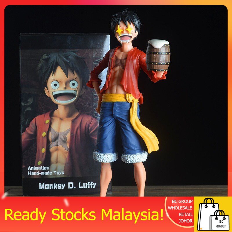 One Piece Luffy Eat Meat 25cm Height 2 Heads Figure Toys 【Ready Stock ...