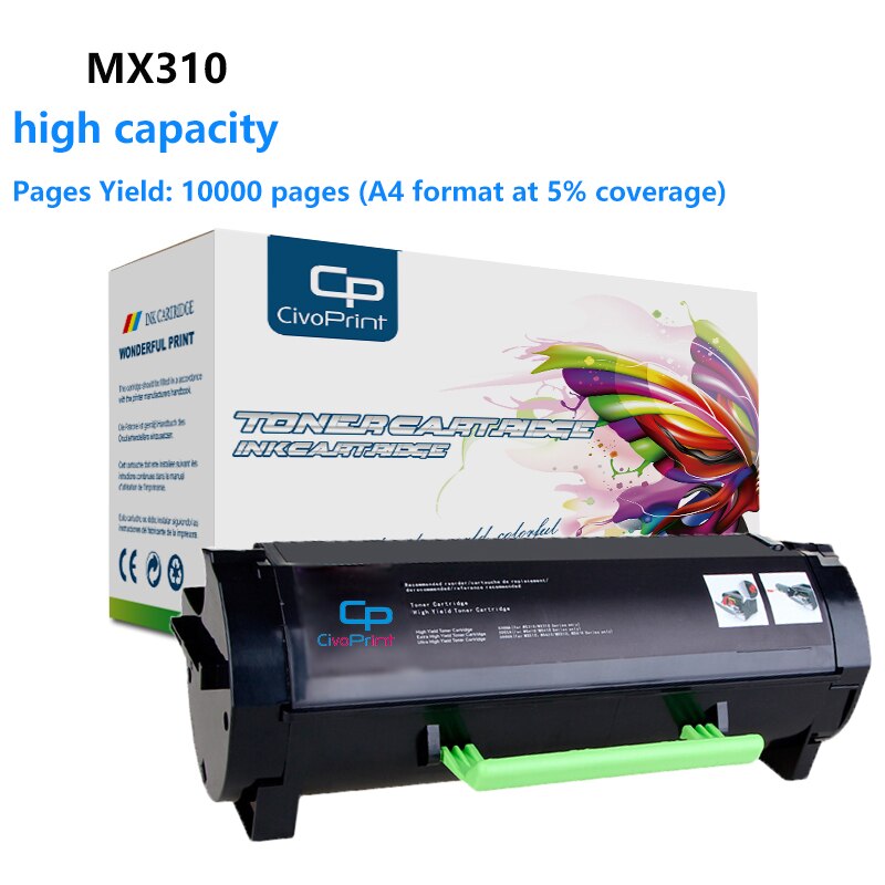 ตลับหมึกที่เข้ากันได้ Civoprint MX310 410 510สำหรับ Mx310dn Lexmark ...