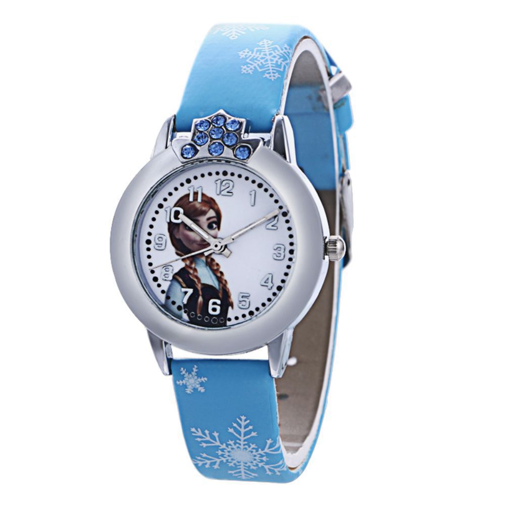 【High Quality】Children's Ice Age Snow Queen & Prince Quartz Watch with ...