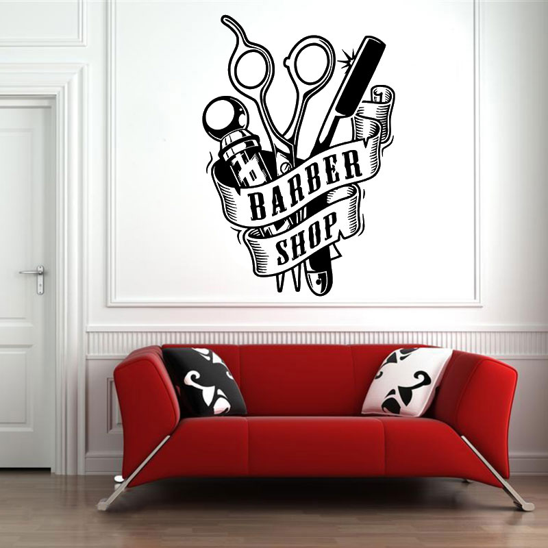 【Folio & Light】Barber Shop Decoration Wall Sticker High Quality ...