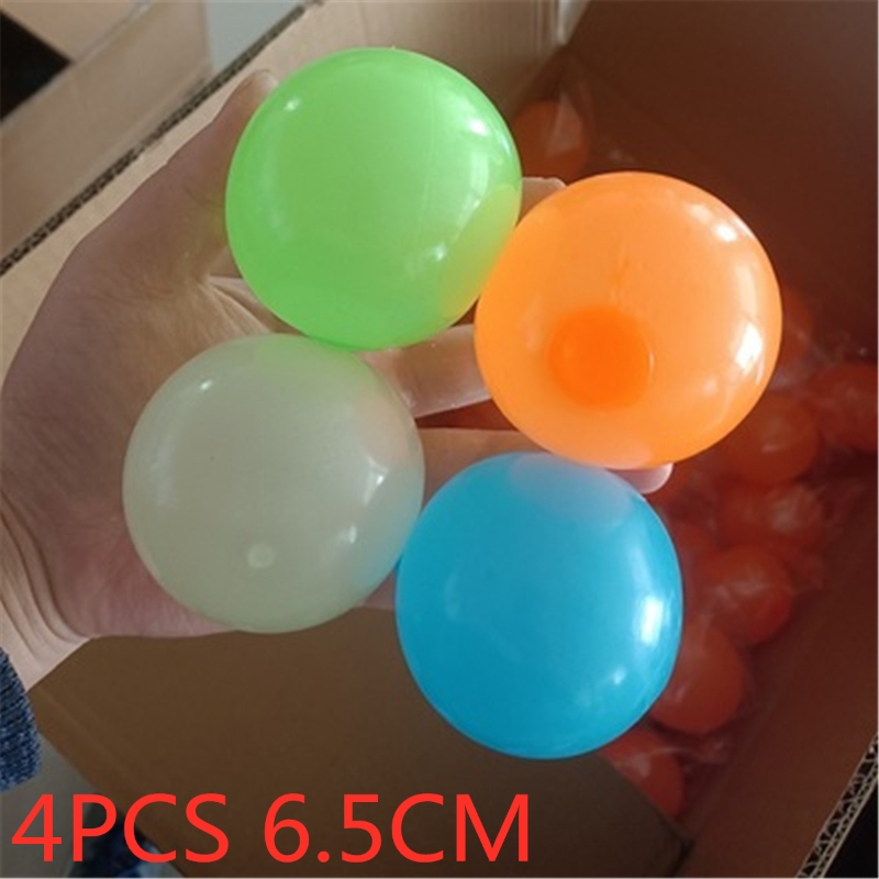 【EcoDealsq】Stick Wall Ball Sticky Ball Catch Throw Ball Glob Novelty ...