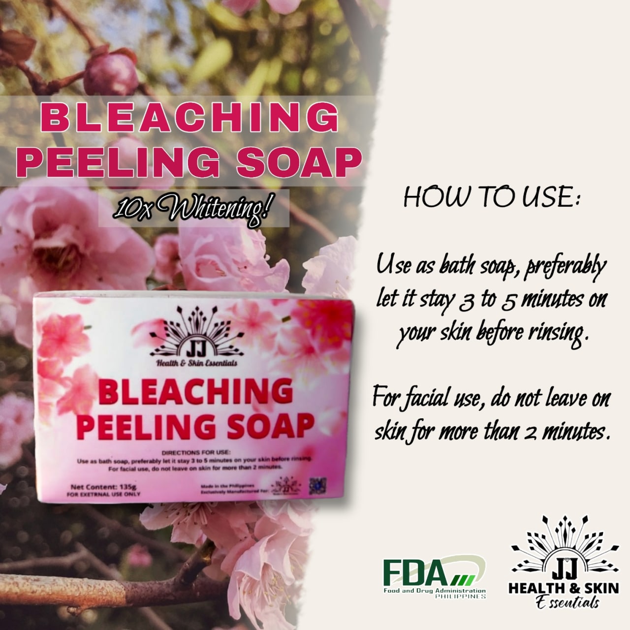 BLEACHING PEELING SOAP 135G 10x WHITENING | Lazada PH