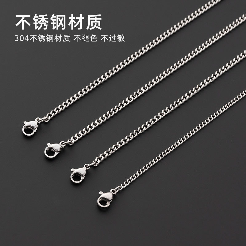 【Hottest Trends】Stainless Steel Side Chain Thin Twist Chain Women's ...
