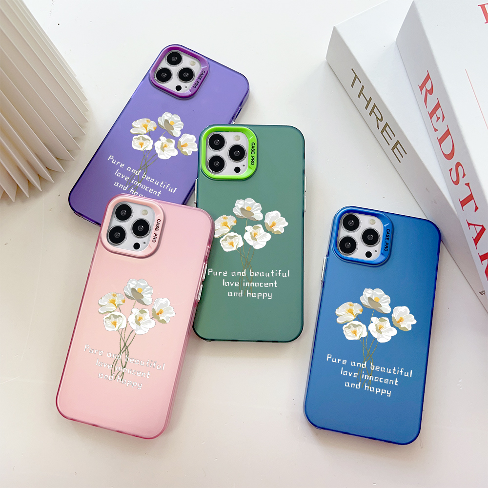 ZeroQiQi for Samsung A02 M02 Back Cover Pure White Flower Creative ...