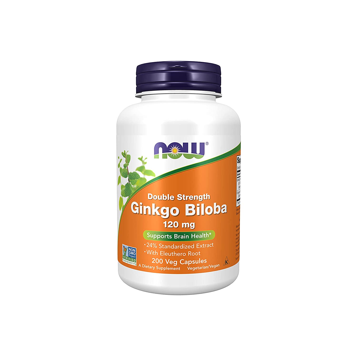 NOW Foods, Ginkgo Biloba, Double Strength, 120 mg, 50 Veg Capsules/200 ...