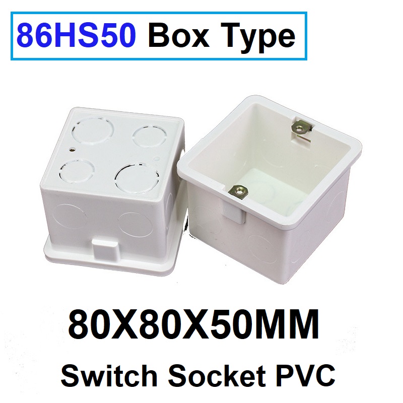 80x80 Utility Box (1pc) 86 Type 86HS50 Switch Socket PVC Junction Box ...