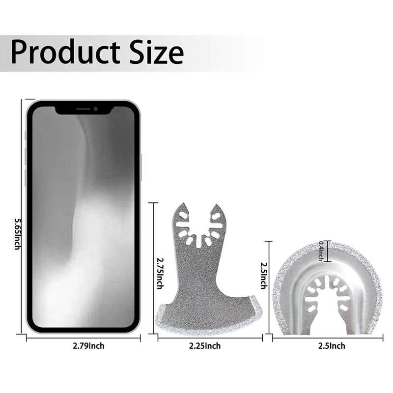 5PCS Oscillating Multi Tool Diamond Blades Oscillating Tool Blades for ...