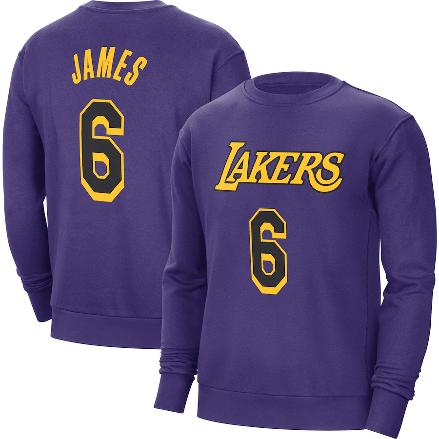 FZ Los Angeles Lakers James Training Long Sleeve Tshirt Basketball ...