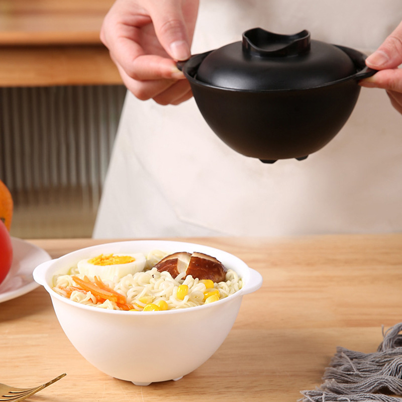250ml Microwave Ramen Bowl Boiling Noodle Food Container Supplies Lid ...