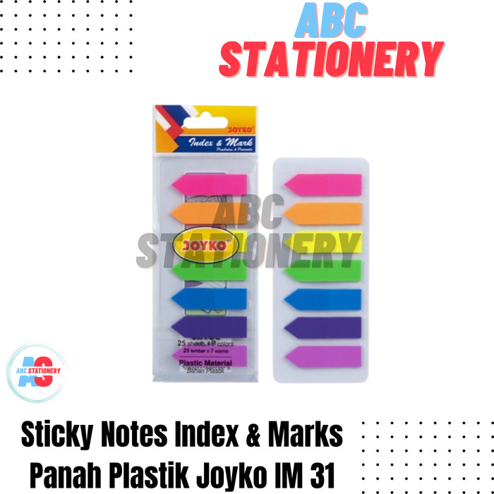 sticky notes Index & marks panah plastik Joyko IM 31 (25 lembar ...