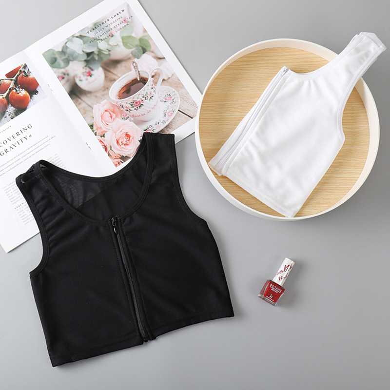 Chest Binder Women Tops Zipper Flat Chest Invisible Underwear Wrapped ...