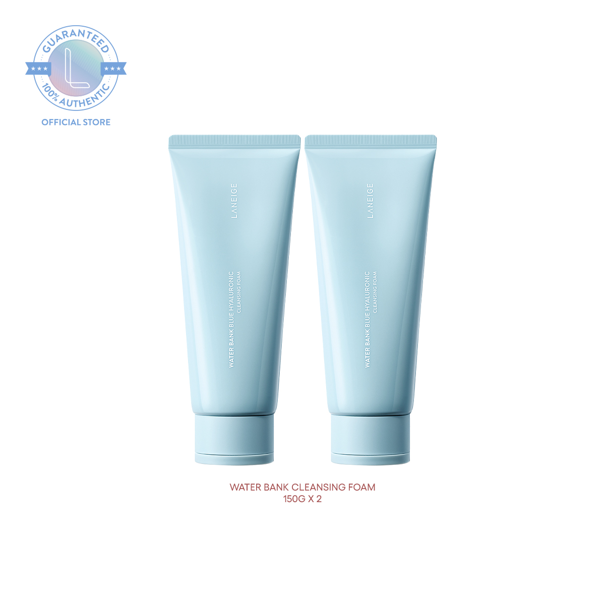 (12.12 Buy 1 Gift 1) LANEIGE Water Bank Blue Hyaluronic Cleansing Foam ...