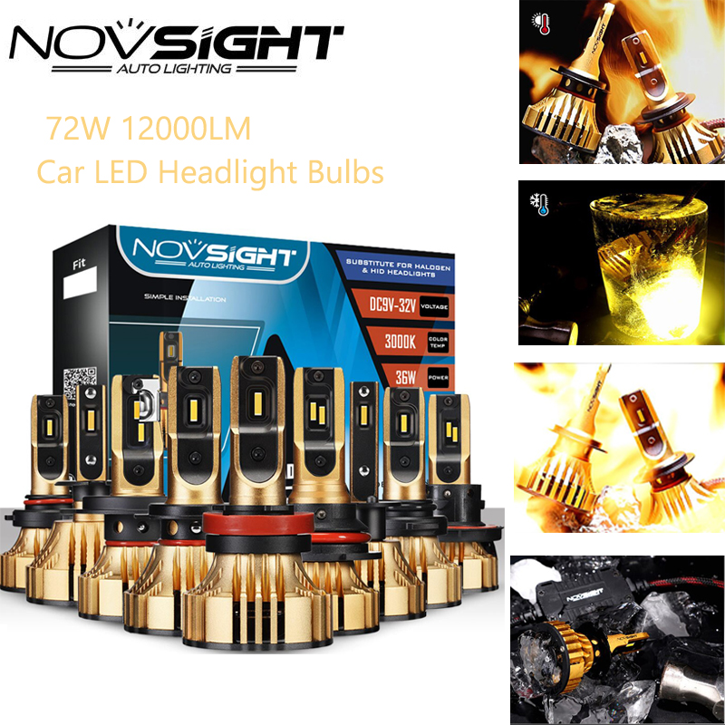 [Philippines in Stock] 30%OFF NOVSIGHT 2pcs A500-N19 H11 72W 12000LM ...