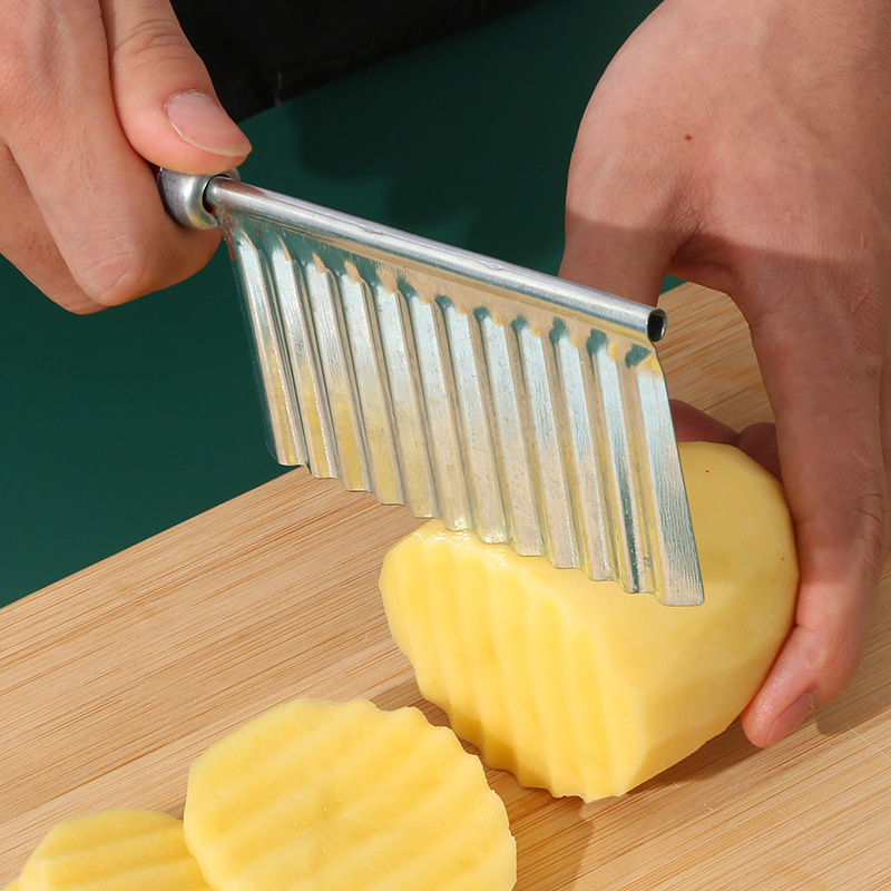 Multifunctional Potato Wavy Edged Knife , Stainless Steel Chopper Salad ...