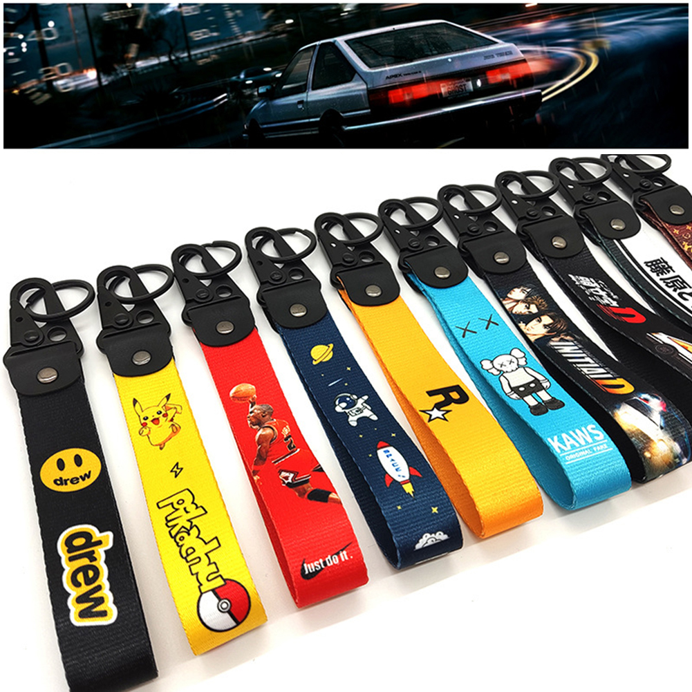 FG Fashion Ribbon Car Keychain Lanyard Business Gift Key Chain Men ...