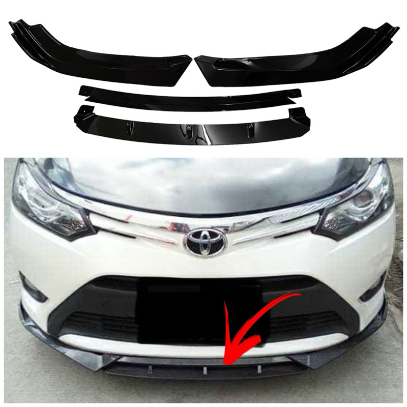 Toyota Vios 3rd Gen Superman 2013 - 2018 Front Chin Double Blade ...