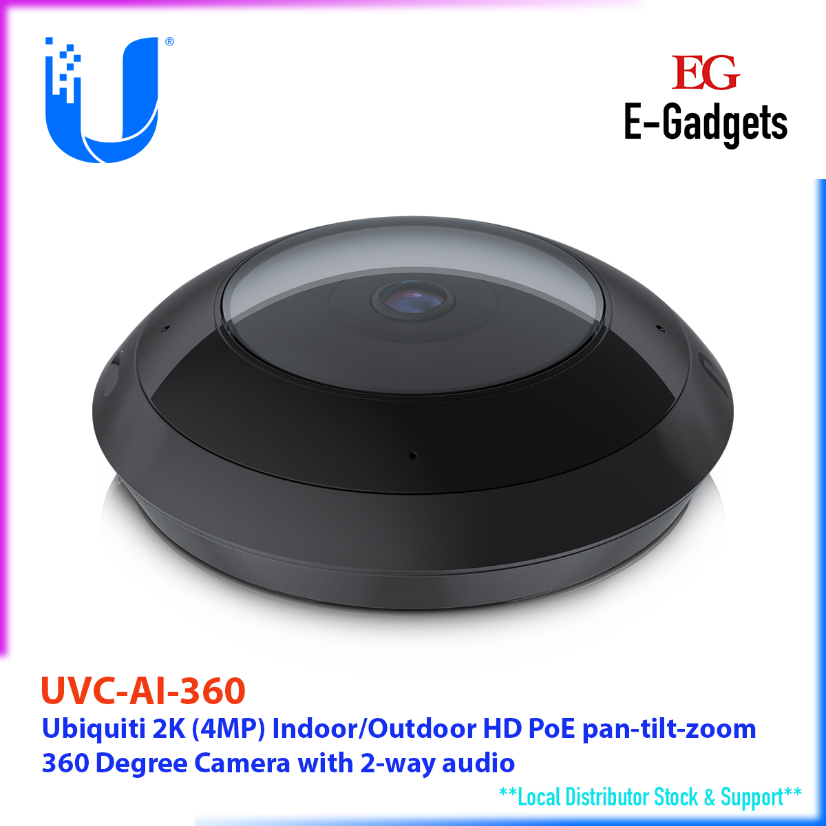 UVC-AI-360 Ubiquiti UniFi Protect Smart Surveillance Camera PTZ AI 360 ...