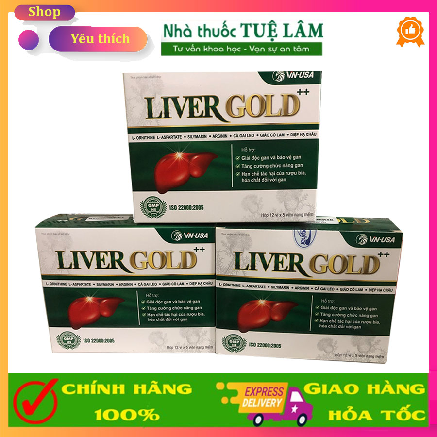 Liver Gold (chính hãng) hộp 60 viên giúp hỗ trợ giải độc gan, tăng ...