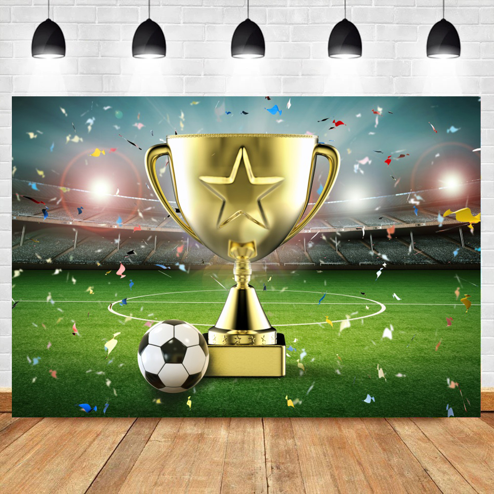 Soccer Field Photography Background Boy Football Communion Birthday ...