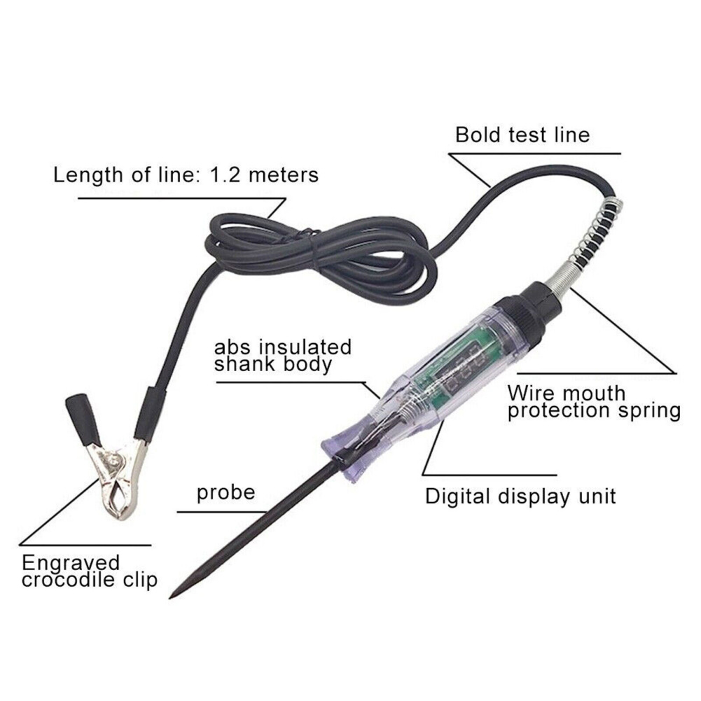 Automotive Test Lights 6-24v Dc Digital Led Circuit Tester Auto ...