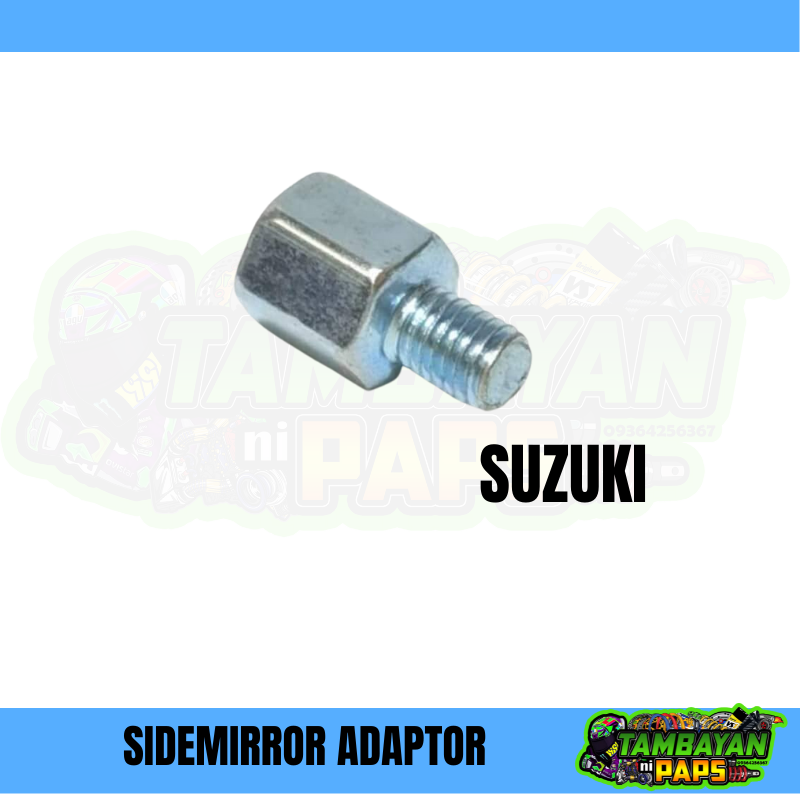 Motorcycle Side Mirror Adaptor Bolt Screw Metal Reverse SUZUKI / HONDA ...