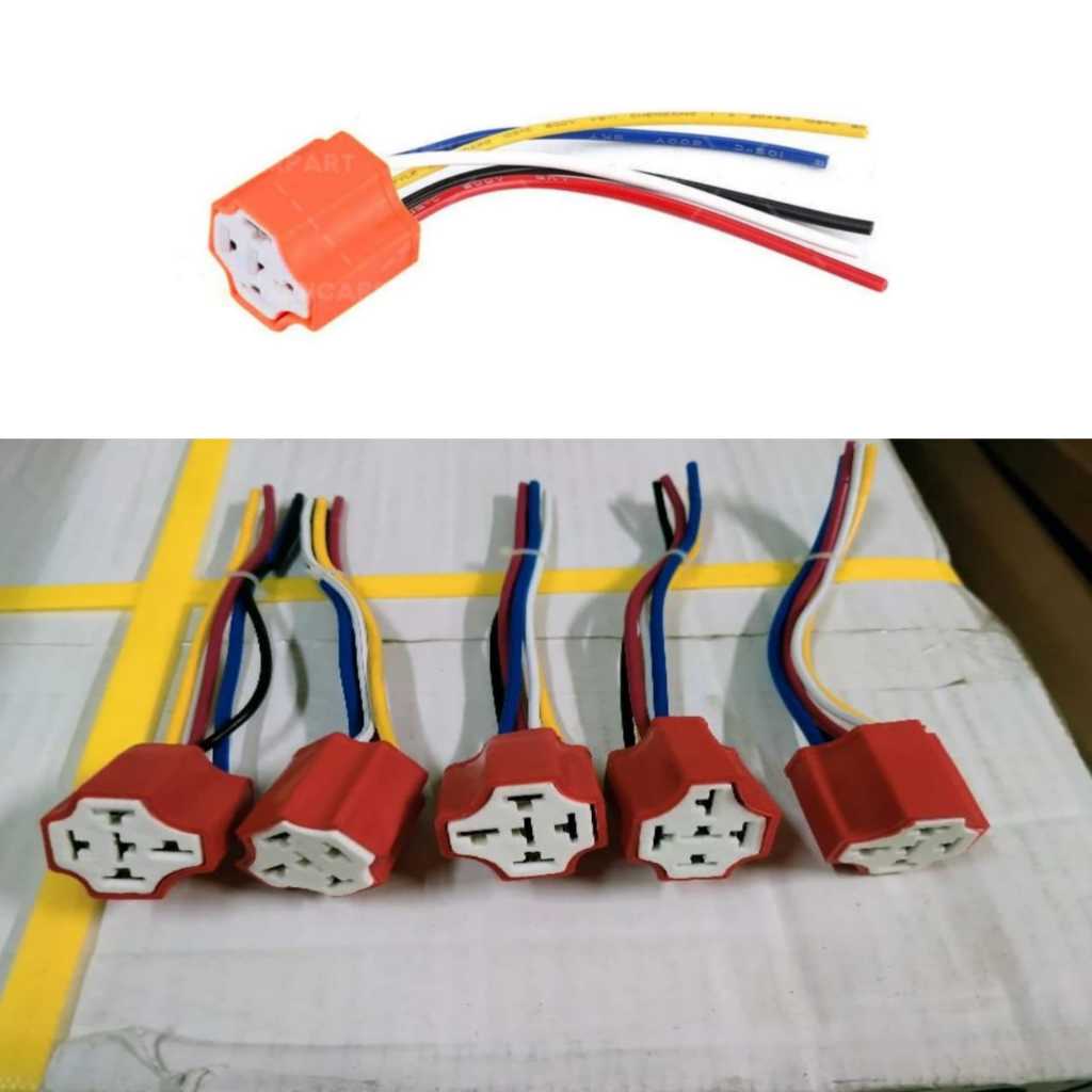 Soket Socket Relay Ceramic Keramik Klakson Lampu Kaki 4 Kaki 5 Pin 5pin ...