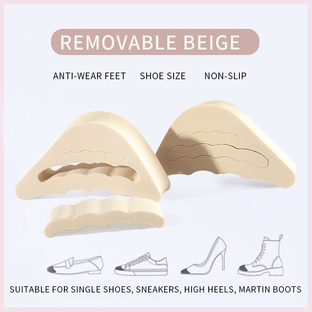 1 Pair Women High Heel Half Forefoot Insert Toe Plug Cushion Pain ...